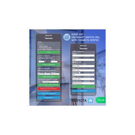 Nous Module Tasmota Rail Din 25a Mesure De Consommation