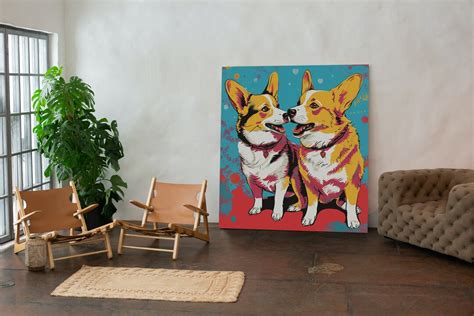 Corgi Pop Art Printable Instant Download Printable Corgi Art Corgi