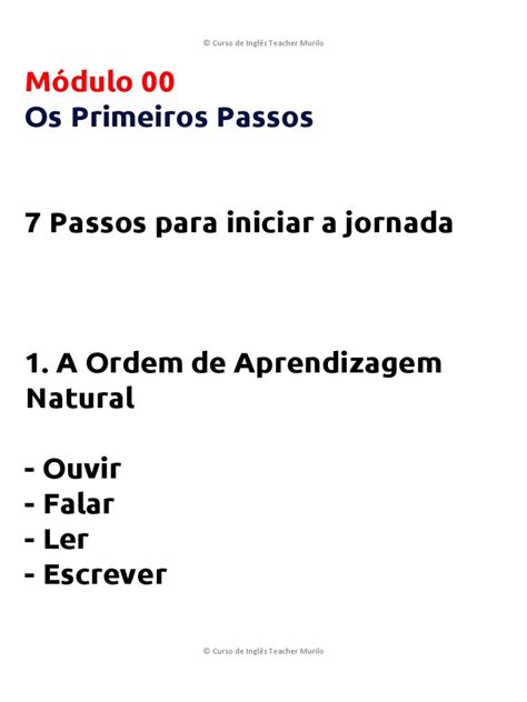 7 Primeiros Passos Pdf