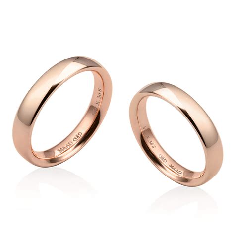 Mr X 플랫오벌 커플링 3 6mm 3 6mm 중 소 14k Rg 심플 웨딩밴드 결혼반지 브랜드 메드스튜디오