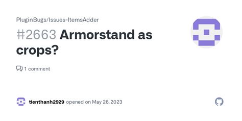 Armorstand As Crops · Issue 2663 · Pluginbugsissues Itemsadder · Github