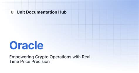 Oracle Unit Documentation Hub