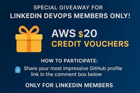 Linkedin Community Devops Giveaway Aws Vouchers Namdev Rathod