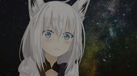 Anime Girls 1080p Animal Tail Cat Girl Shirakami Fubuki Fox Girl