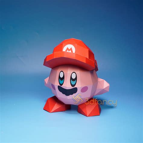 Mario Kirby 3d Papercraft Pdf Svg Template 3dfancy