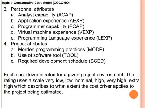 Cost Estimation Using Cocomo Model Pptx Computing Technology And Computing