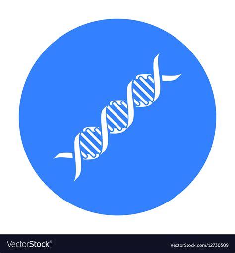 Dna Code Icon Black Single Medicine From Vector Image