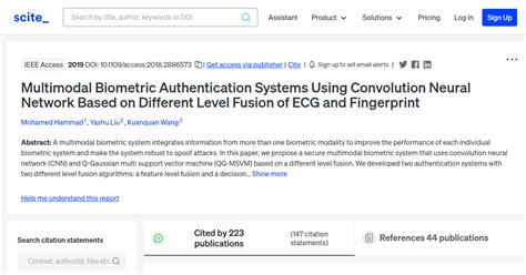 multimodal biometric authentication systems using convolution neural