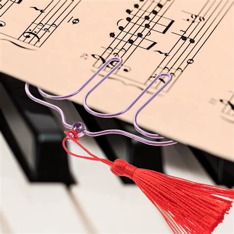 Supvox 12 Pcs Stave Folder Music Book Clip Guitar Accessory Piano Sheet