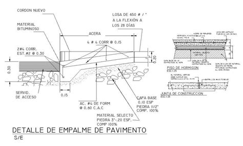 Detail Of Pavement Joint Section Autocad File