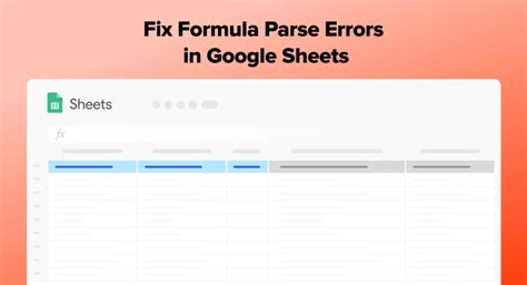 Fix Google Sheets Formula Errors Quickly Step By Step Guide