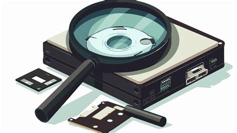 Computer Hard Disk And Magnifying Glass Data Analysis And Information