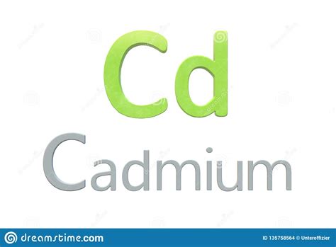 Cadmium Chemical Symbol As In The Periodic Table Stock Illustration Illustration Of Background