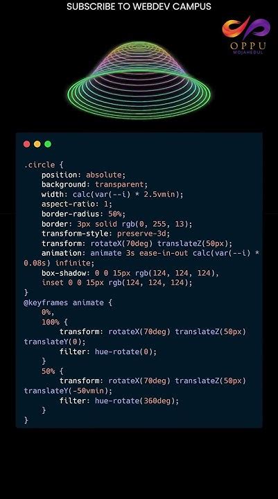 Creative 3d Animation With Source Code Using Html Oppu Coding