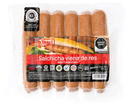 Kurson Salchicha Viena De Res Kosher 340 G Kosher