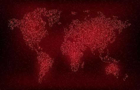 Premium Vector Digital Binary Code World Map Cyber Digital And