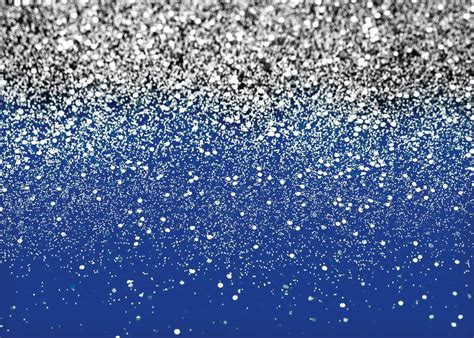Lycgs 10x8ft Blue And Silver Backdrop Birthday Silver