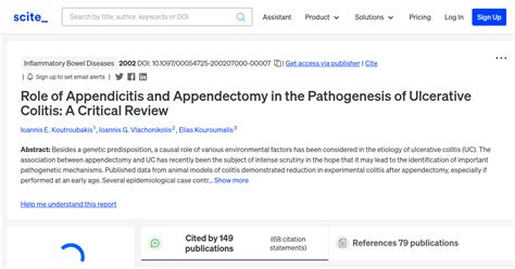 Role Of Appendicitis And Appendectomy In The Pathogenesis Of Ulcerative Colitis A Critical