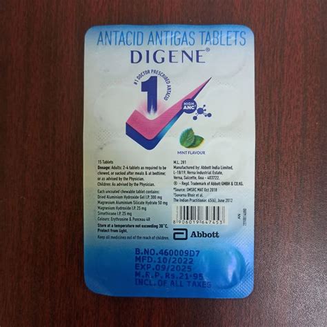 Digene Tablet At Best Price In Thoothukudi By Packiyam Medicals Id