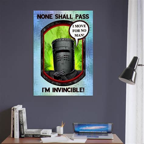 None Shall Pass Canvas The Black Knight From The Movie Monty Python And