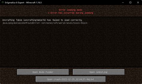 Crash When Trying To Use Uncrafting Table Issue PTOM UncraftingTable GitHub
