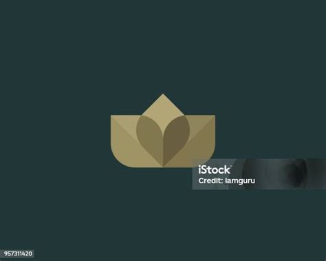 추상 꽃 로고 아이콘 디자인입니다 우아한 크라운 로터스 기호입니다 색 겹침 벡터 로고 개발에 대한 스톡 벡터 아트 및 기타 이미지 개발 건강한 생활방식 건설 산업