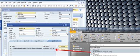 SAP Business One Drag And Drop E Mails From MS Outlook To SAP B