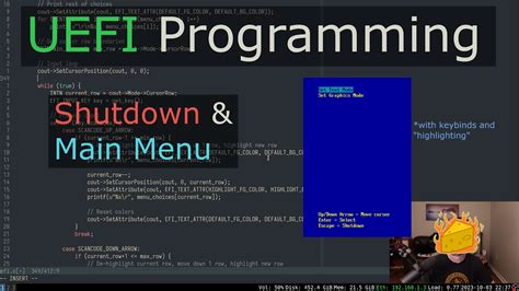 Reset Shutdown And Main Menu Uefi Dev In C Youtube