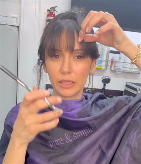 Nina Dobrevs Diy Haircut Is Equally Surprising And Impressive