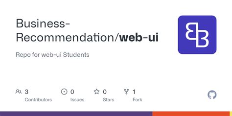 GitHub Business Recommendation Web Ui Repo For Web Ui Babes