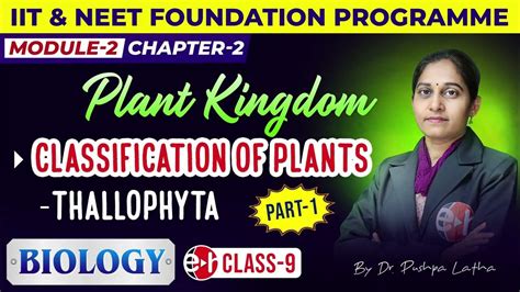 3 Classification Of Plants Part 1 Thallophyta Plant Kingdom