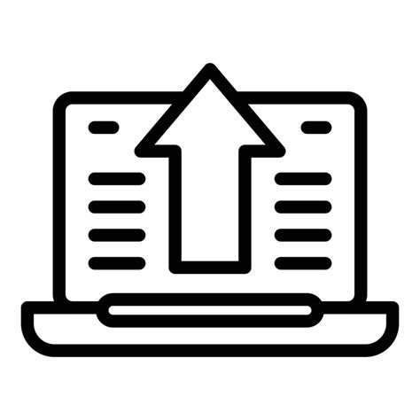 Laptop Software Icon Outline Vector Computer Building 15226792 Vector