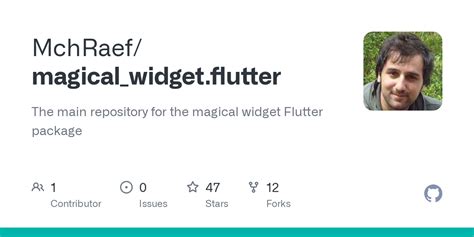 Github Mchraefmagicalwidgetflutter The Main Repository For The