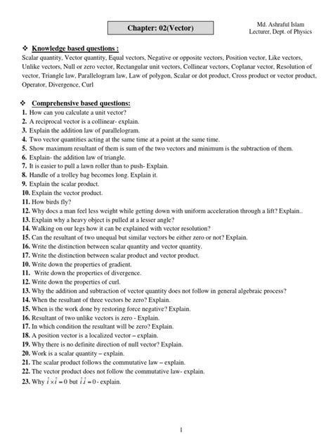 Vector Pdf Euclidean Vector Force