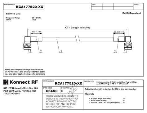 Cable Assembly N Right Angle Male Plug To N Right Angle Male Plug On