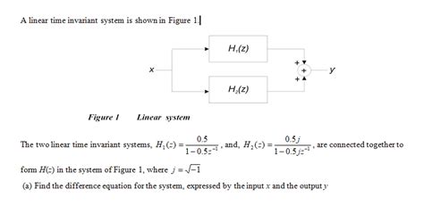 Solved A Linear Time Invariant System Is Shown In Figure Chegg