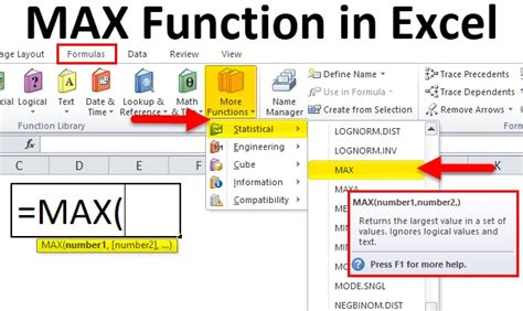 Max In Excel Formula Esempi Come Usare La Funzione Max