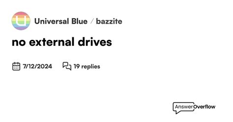 No External Drives Universal Blue