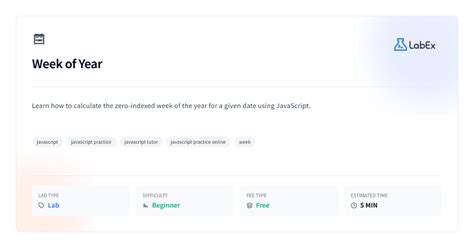 Calculating The Week Of The Year In Javascript Labex