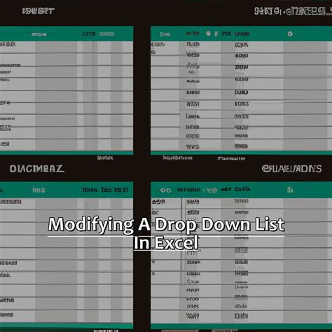 How To Change A Drop Down List In Excel ManyCoders