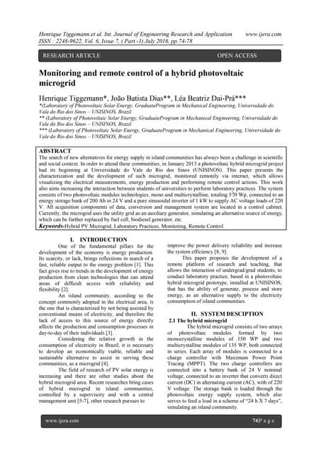 Internet Of Things Based Smart Photovoltaic Panel Monitoring System Pdf