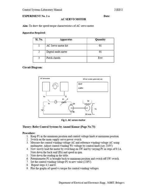 Experiment No1 Control Systems Lab Pdf