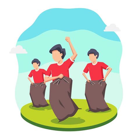 Traditional Sack Race Vector Art Icons And Graphics For Free Download