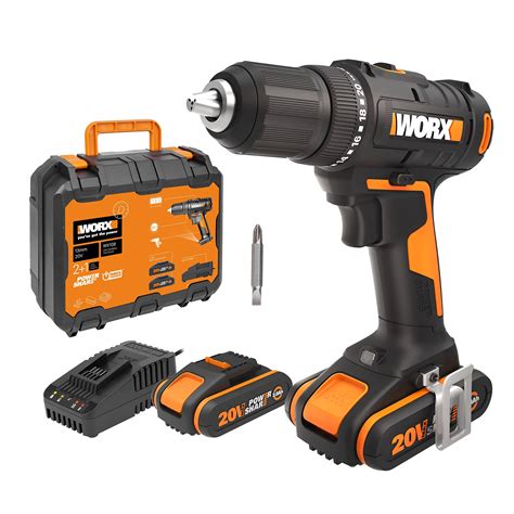 Worx Wx108 Taladro Atornillador 20v Máx Powershare Ligero 2 Baterías