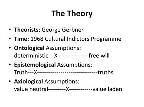 Cultivation Theory Methods And Analysis Ppt