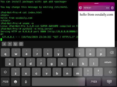 How To Run A Simple Web Server On IPad Or IPhone