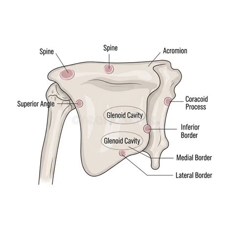 Glenoid Cavity Rendering Of The Clavicular Joint Stock Vector