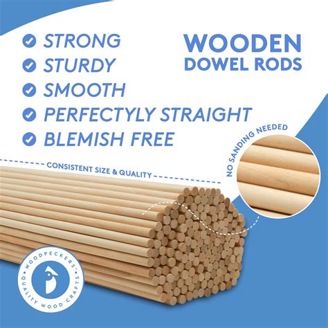 Dowel Rods Wood Sticks Wooden Dowel Rods 38 X 36 Inch