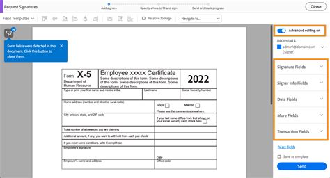 send documents for e signatures adobe acrobat