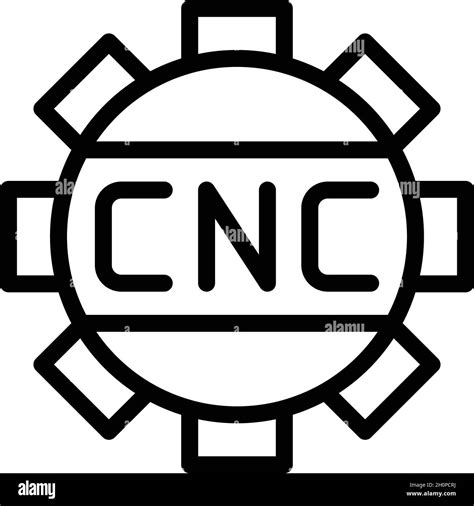 Cnc Machine Gear Icon Outline Vector Work Tool Lathe Equipment Stock Vector Image And Art Alamy